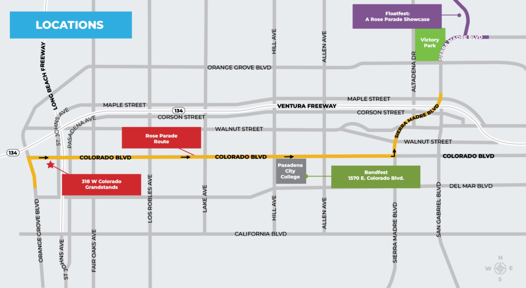 Rose Parade Seating Location - Diamond Travel
